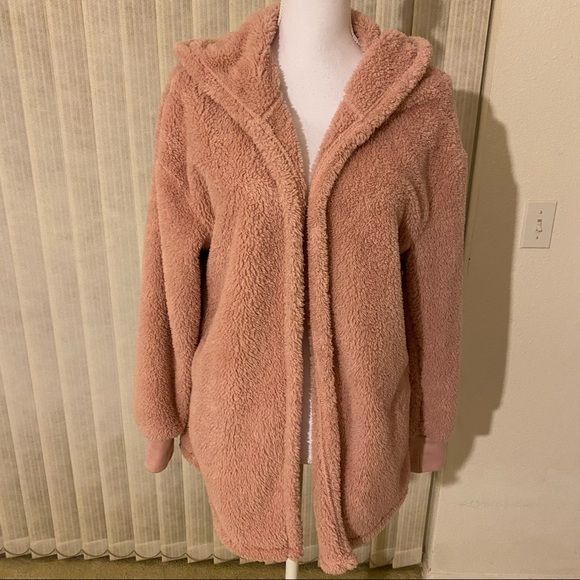 Cold Crush | Jackets & Coats | Cold Crush Dusty Rose Pink Fuzzy Faux ...